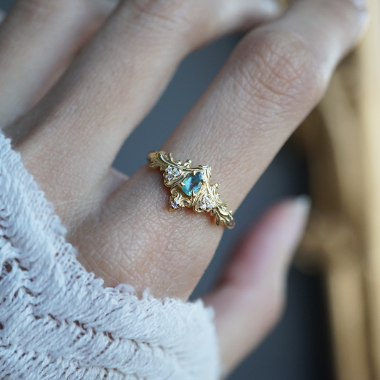Nyx Diamond Alexandrite Ring – Rare Color-Changing Gemstone & Diamond ...