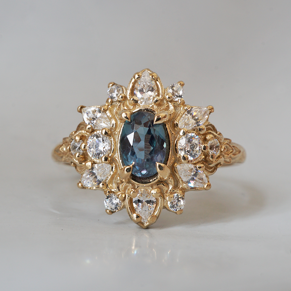 One Of A Kind: Midnight Mirage Natural Alexandrite Ring in 14K and 18K ...