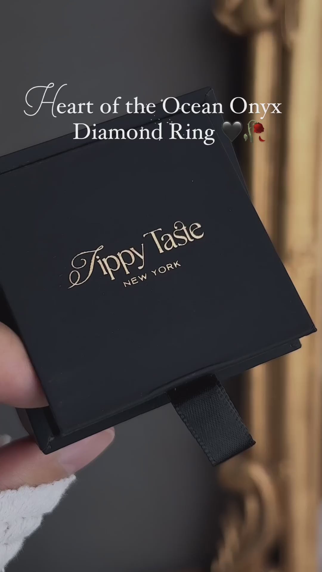 Heart of the Ocean Onyx Diamond Ring – Gothic Romance Fine Jewelry ...