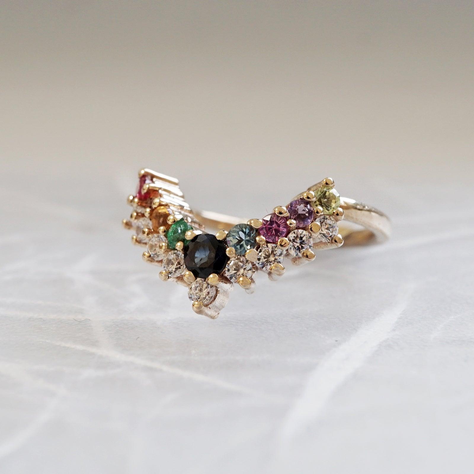 Rainbow Diamond Ring