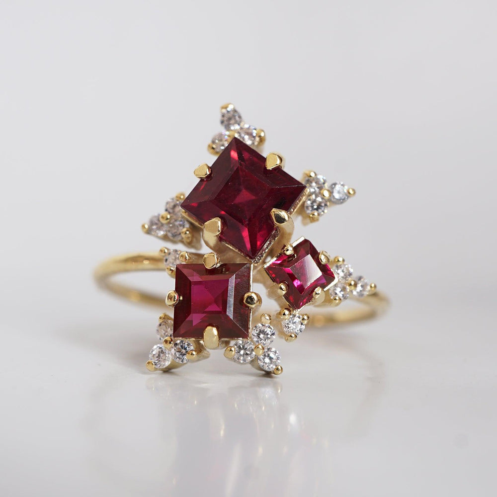 14K Garnet Firework Ring – Tippy Taste Jewelry