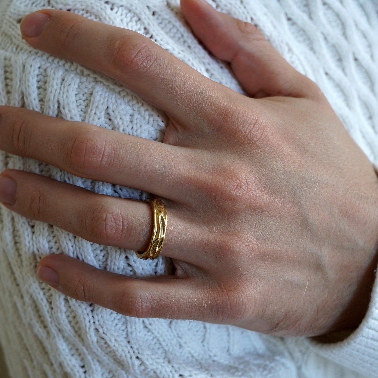 Liquid Ring in Sterling Silver, 14K Gold and 18K Gold, 5mm