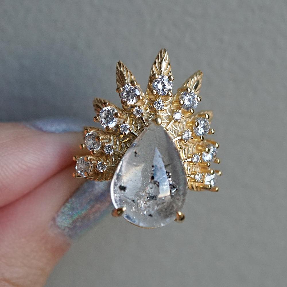 Athena Dendrite Agate Diamond Ring
