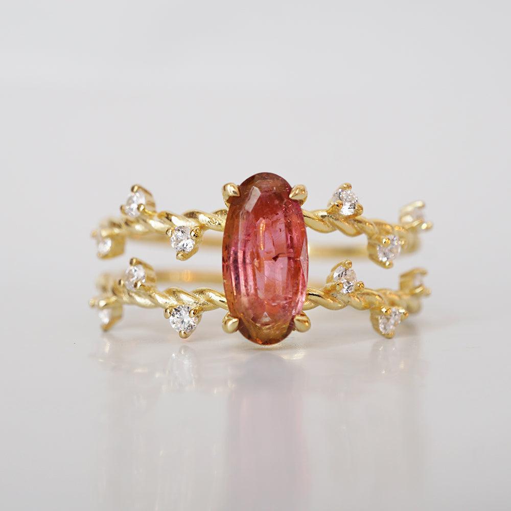 One Of A Kind: 14K Watermelon Tourmaline Candy Ring